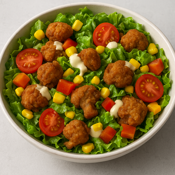 Crispy Mushroom Salad with Cream Cheese Dressing – King of Salads